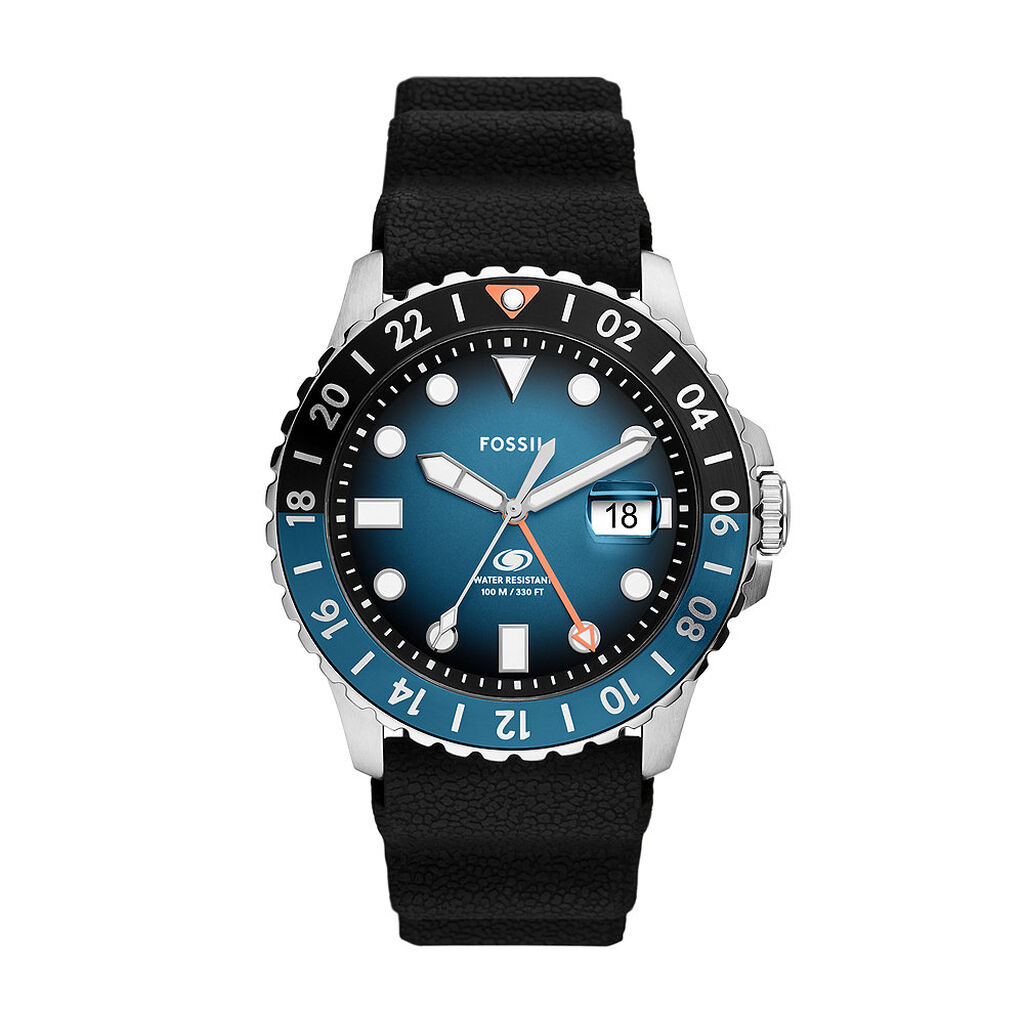 Montre Fossil Blue Gmt Bicolore - HIMHBQD0160 • Marc Orian | Bijouterie en ligne