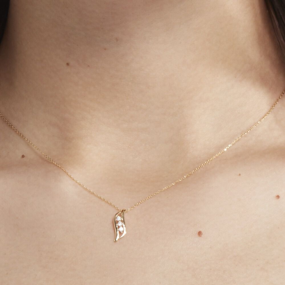 Collier Caline Or Jaune Diamant - 13210072627R00 • Marc Orian ...
