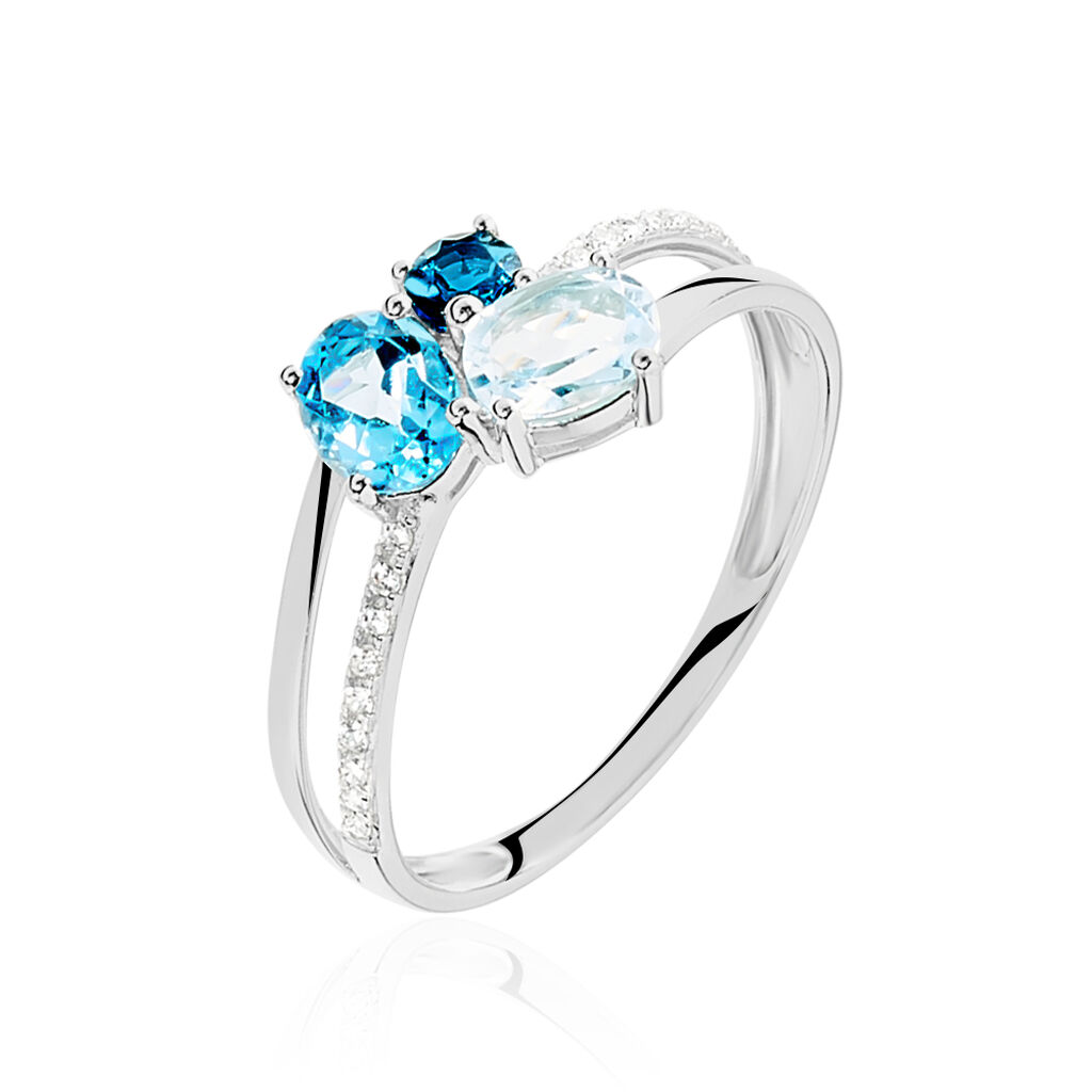 Bague Lilia Or Blanc Topaze - B3DFBTB647H • Marc Orian | Bijouterie en ...