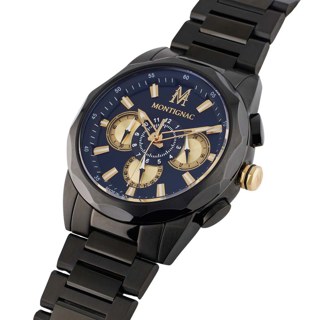Montre Montignac Round Multifonction Noir - HIMHN1N5840 • Marc Orian | Bijouterie en ligne