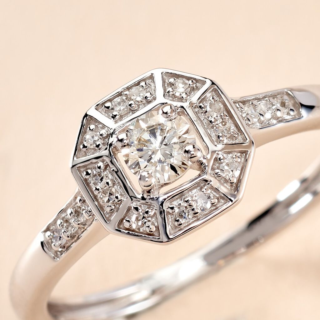 Bague Transmission Or Blanc Diamant - B3DFBDW4GRS • Marc Orian ...
