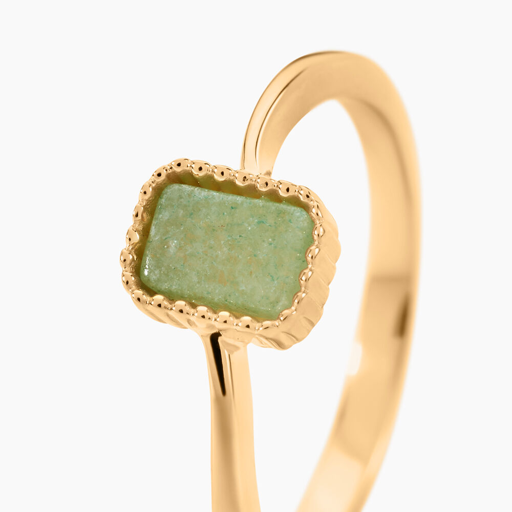 Bague Memory Plaqué Or Jaune Aventurine - 40670224752R36 • Marc Orian ...